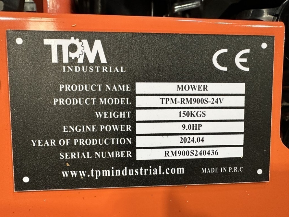 2024 TPM RM900S Crawler RC Mower | J. Stout Auction