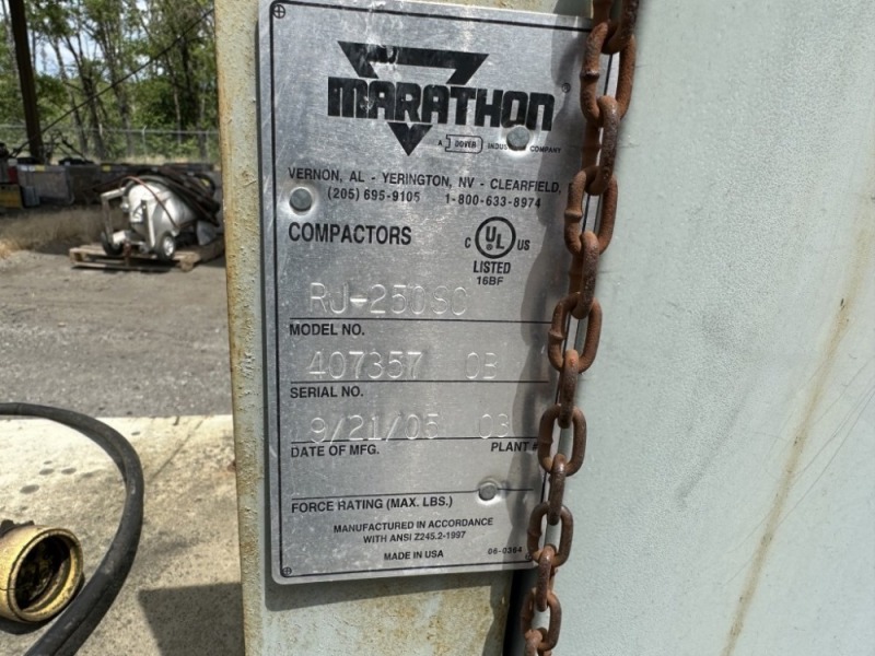 2005 Marathon RJ 250SC Trash Compactor | J. Stout Auction