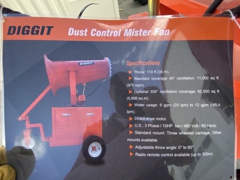 2023 Diggit Dust Control Mister Fan | J. Stout Auction