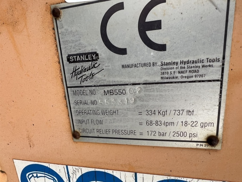 Stanley MB-550 Hydraulic Breaker | J. Stout Auction