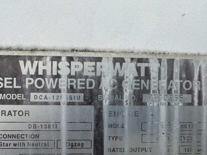 2009 MQ Power DCA125SSIU Towable Generator | J. Stout Auction