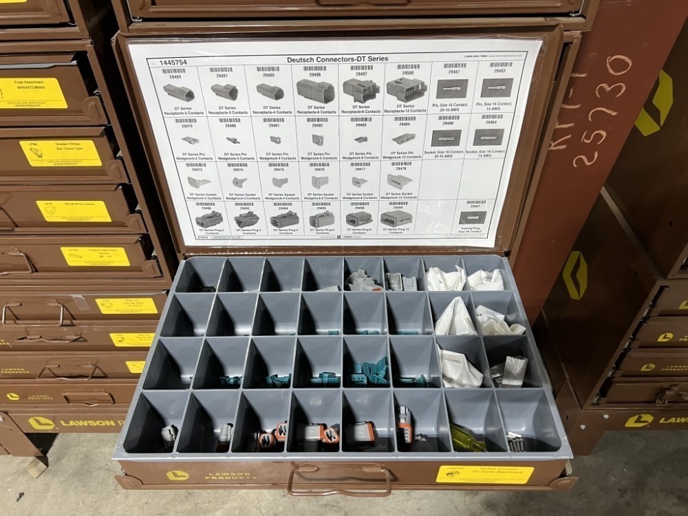 Bolt Bins (5), Hose Clamp Rack, Cabinet | J. Stout Auction
