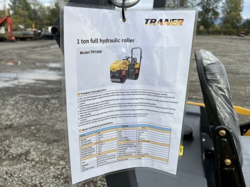 2023 Traner TR1000 Tandem Vibratory Roller | J. Stout Auction